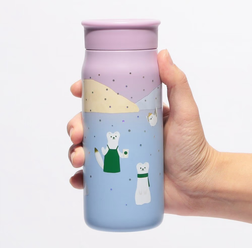 Winter Animals Stainless Steel Tumbler Japan Winter 2025 | Pandaroo Unique
