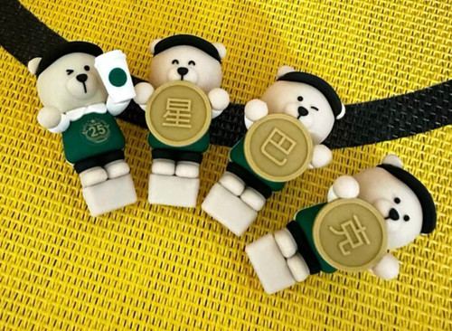 Set of 4 Gold Coin Bearista Stopper | Pandaroo Unique