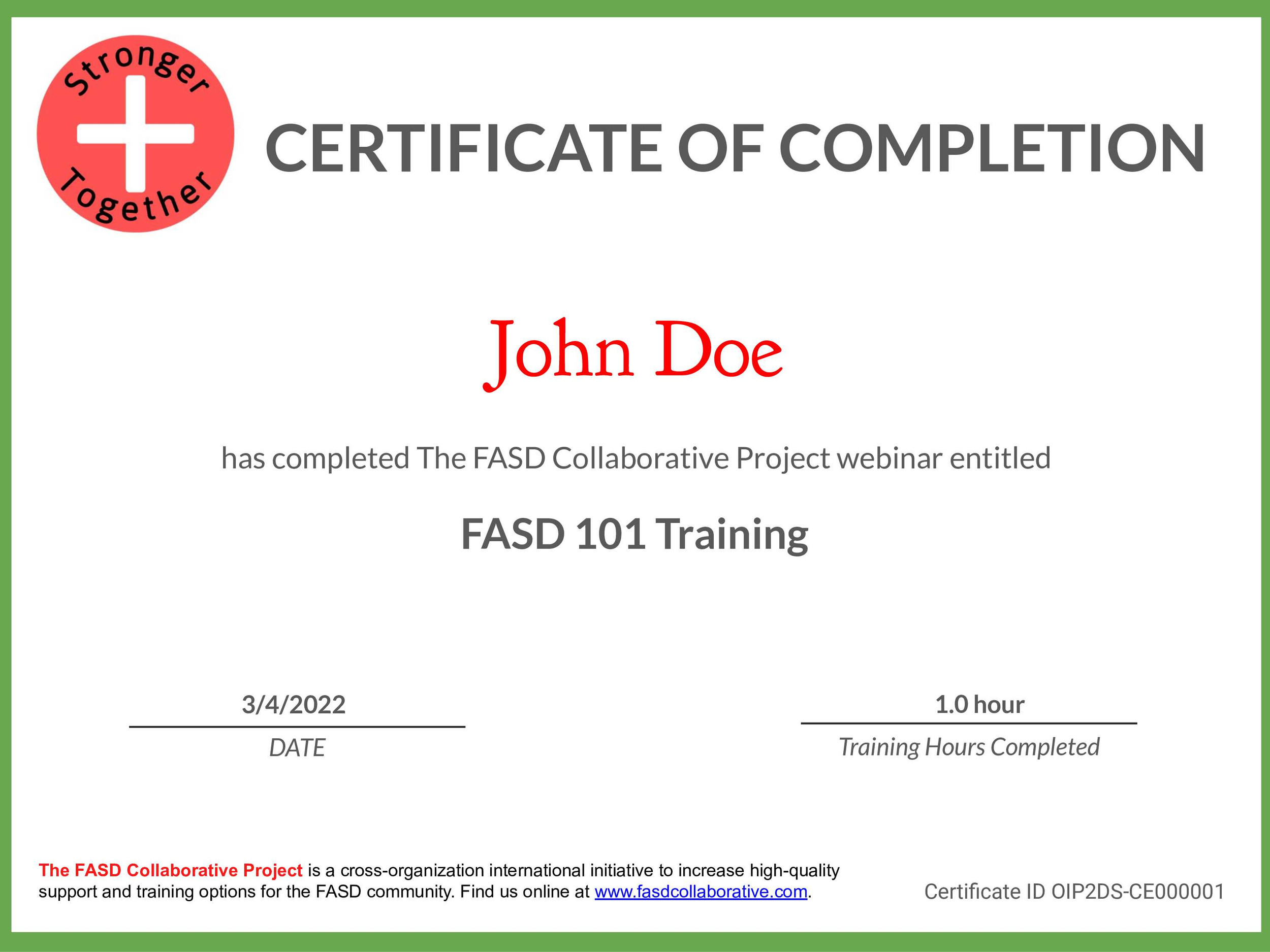 FASD Collaborative Project