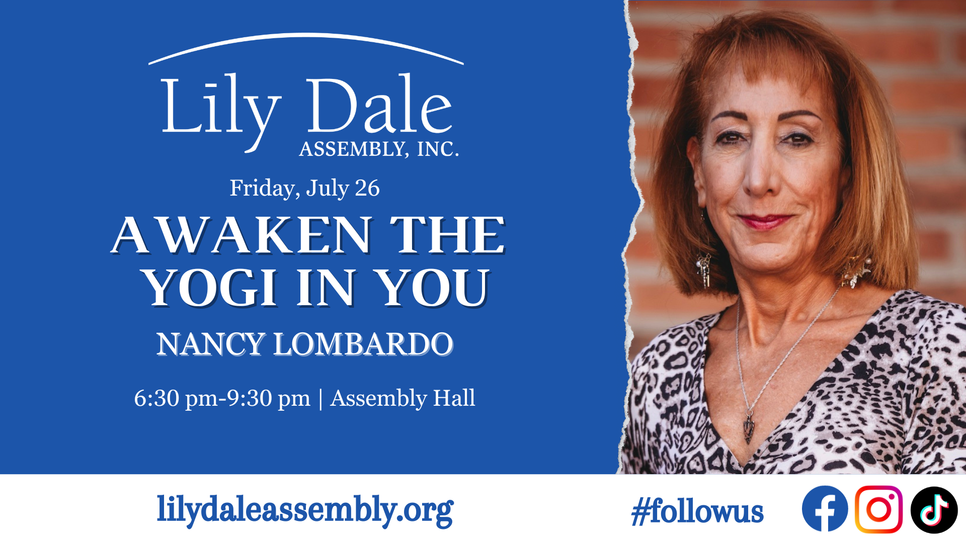 AWAKEN THE YOGI IN YOU - Nancy Lombardo | Lily Dale Assembly