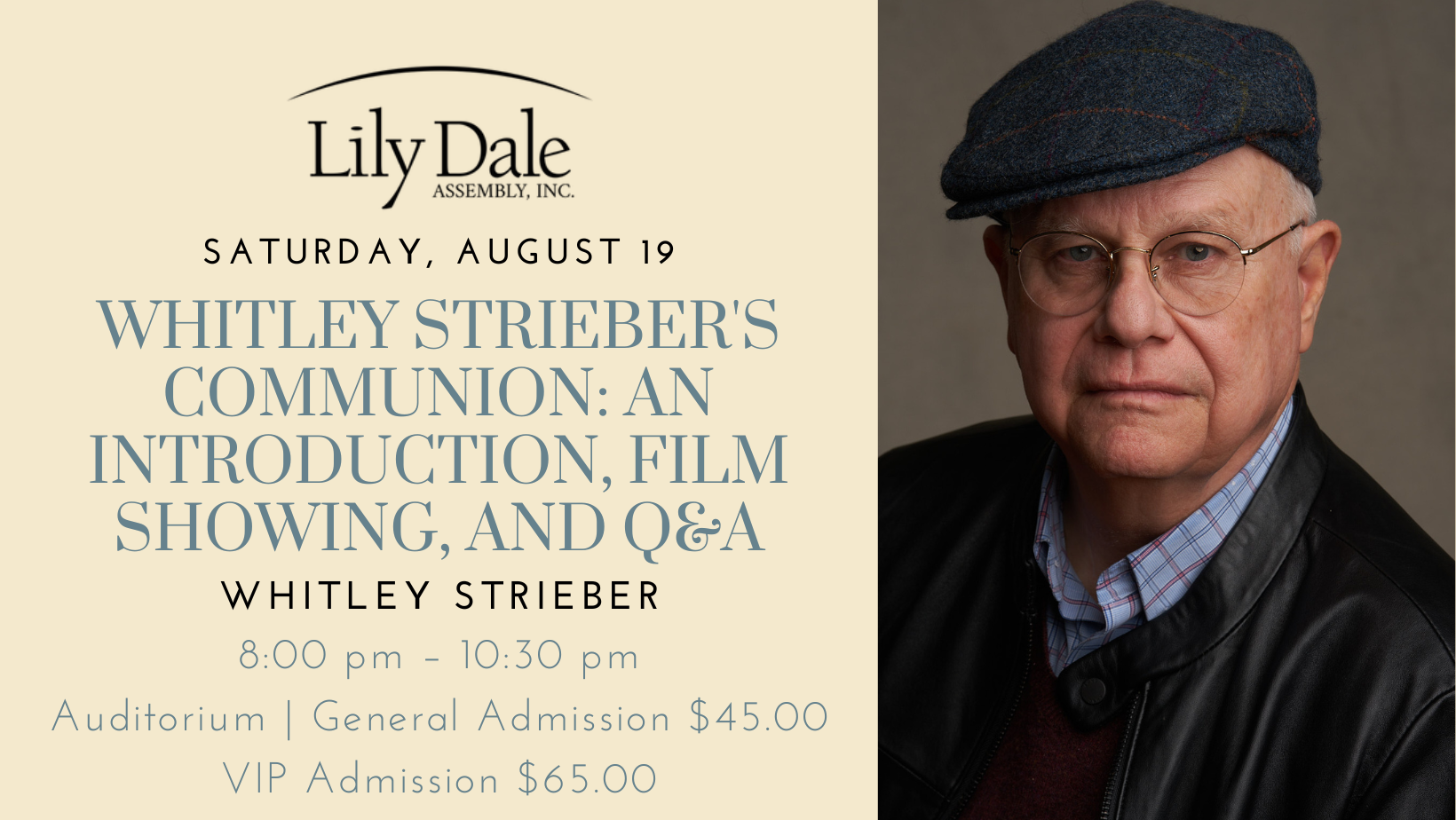 Whitley Strieber's Communion: An introduction, film showing, and Q&A ...