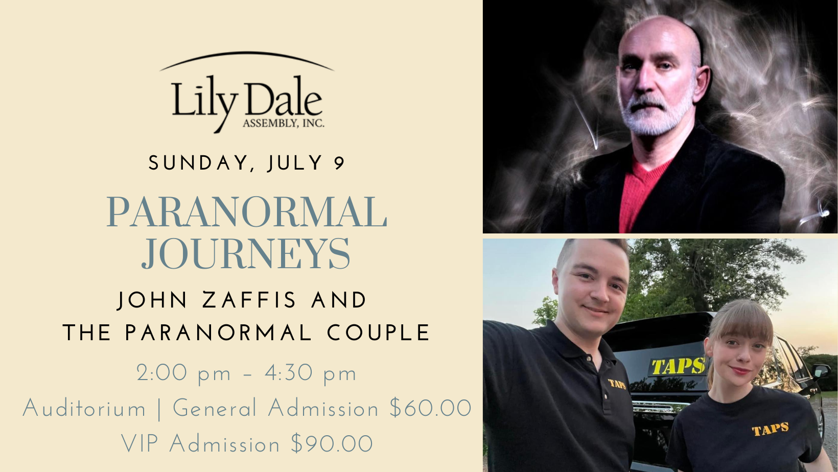 John Zaffis and The Paranormal Couple! Paranormal Journeys | Lily Dale ...