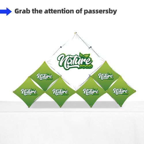 Triangular Large Grid Table Top Pop Up Display | Brandit Bermuda