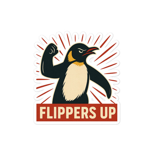 Flippers Up Sticker (Penguin Uprising Edition) | Subvert Co | Join the ...