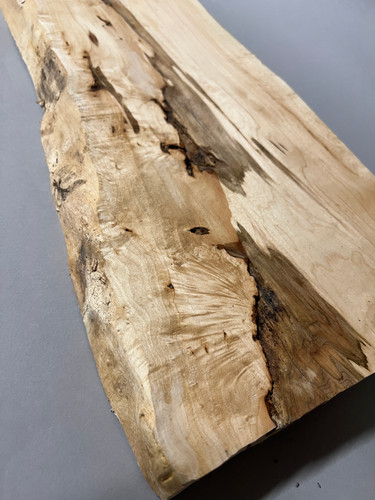 6/4 Bark Pocket Maple Burl Live Edge Slab | Lindgren Lumber Co