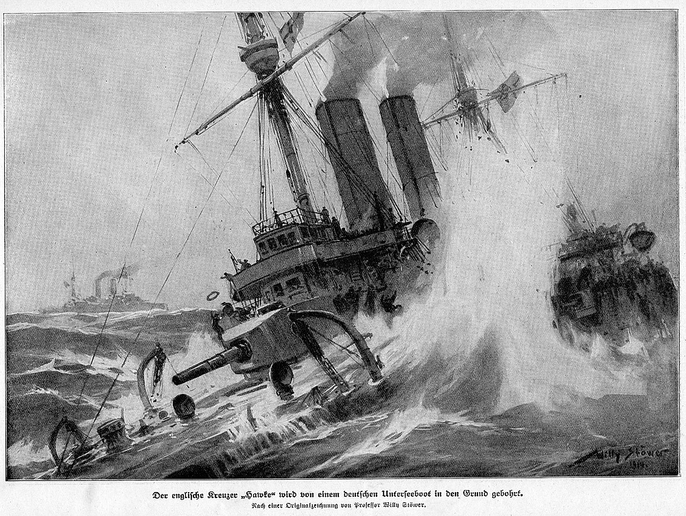 Loss of HMS Hawke and 78 Royal Marines Light Infantry