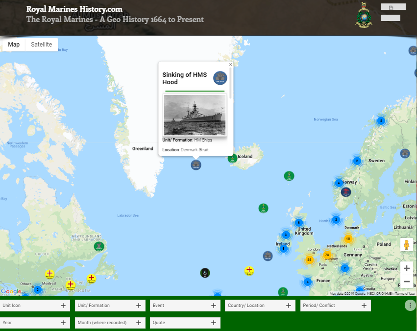 Sinking of HMS Hood - Loss of 164 Royal Marines