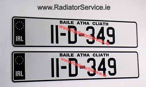 IRL Black Band SHOW Pressed Number Plates with Standard 70mm Font ...