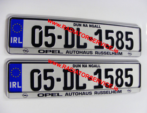 Pair of IRL German Pressed Plates with Frames | radiatorservice