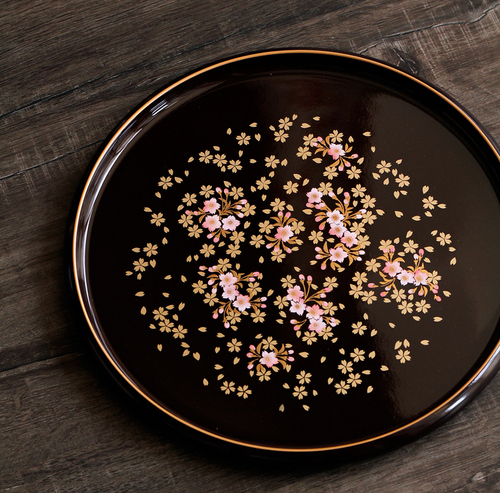Sakura Blossom Lacquerware Plate | Craftedleaf Tea