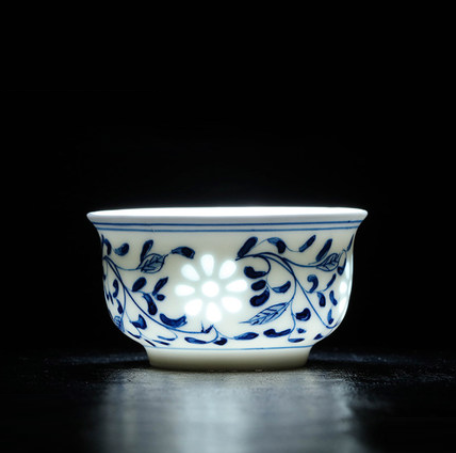 Antique Blue Linglong Teacups | Craftedleaf Tea