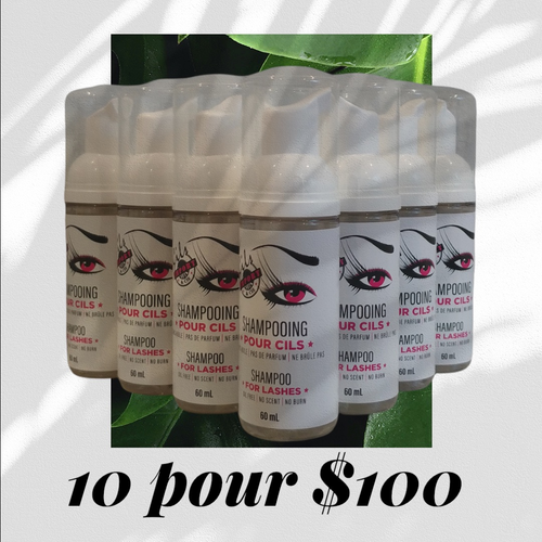 10 bouteilles shampoings 100$ | Cils Import