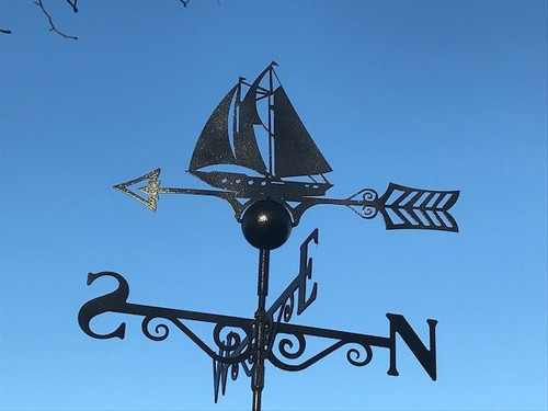 Sailing Boat Steel Weathervane British Made | Guest Homeware