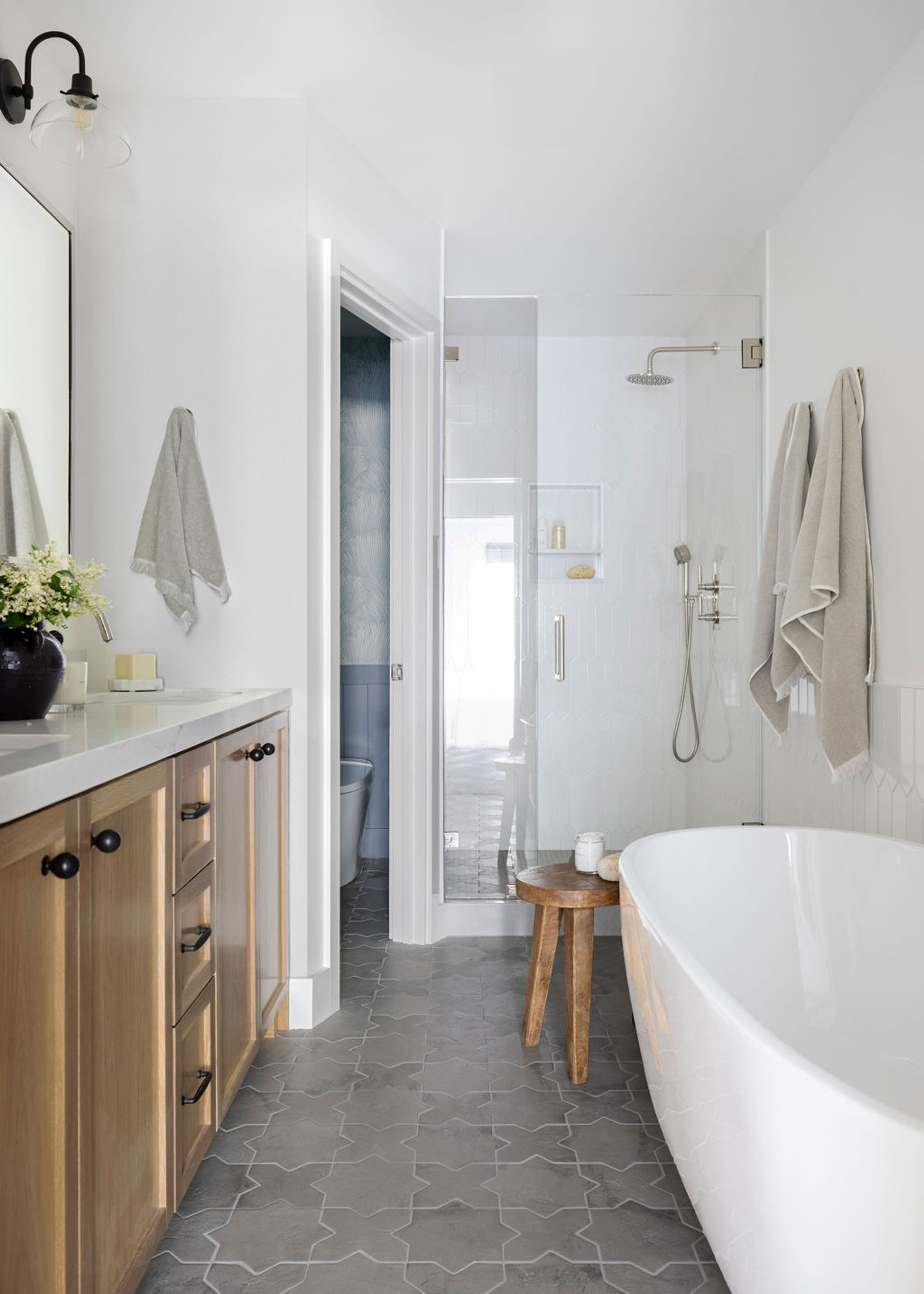 Transforming a Locker Room Style Bathroom into a Hotel-Inspired Primary ...