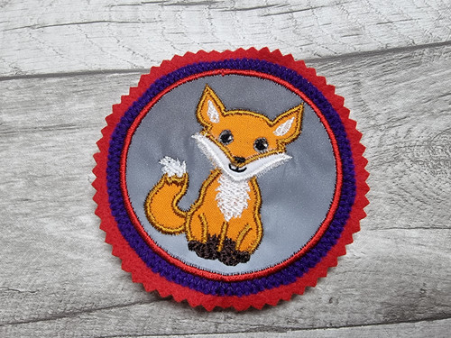 Reflektierender Patch Fuchs Rot/Lila | Stick Leidenschaft