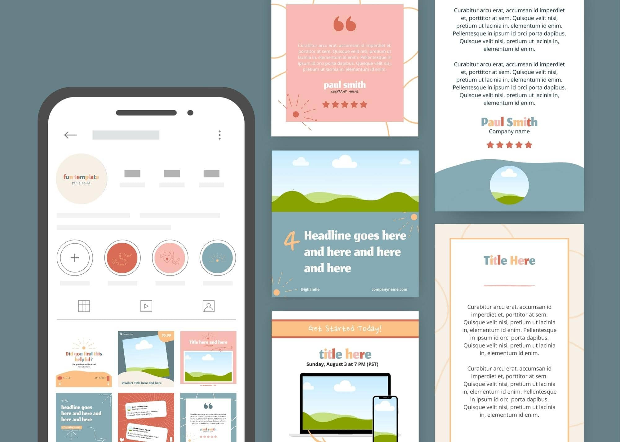 Fun Social Media Template Bundle | marketingunleashed
