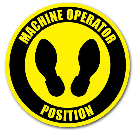 DuraStripe - Circular Safety Signs / Machine Operator Position | wsl ...