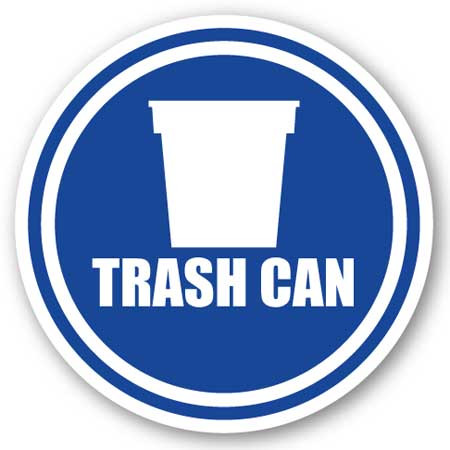 DuraStripe - Circular Safety Signs / Trash Can | wsl-warehouse-system