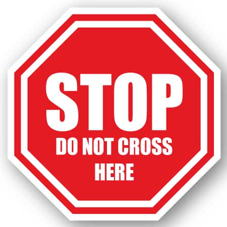 DuraStripe - Stop Signs / Stop Do Not Cross Here | wsl-warehouse-system