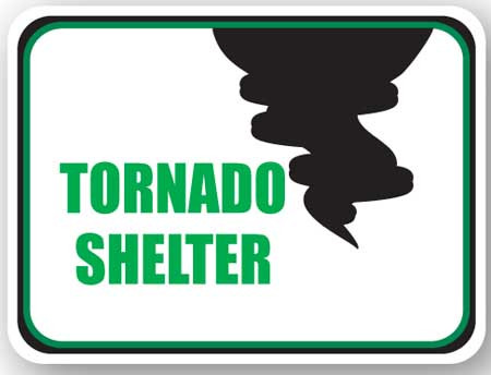 DuraStripe - Rectangular Safety Signs / Tornado Shelter | wsl-warehouse ...