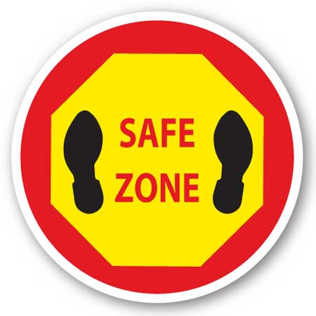 DuraStripe - Circular Safety Signs / Safe Zone | wsl-warehouse-system