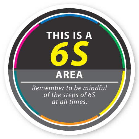 DuraStripe - Circular Safety Signs / 6S Area | wsl-warehouse-system