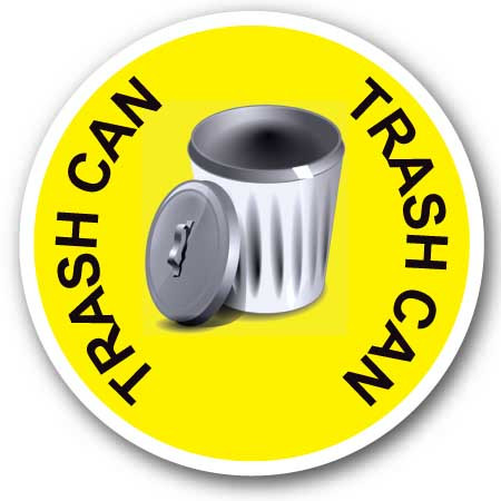 DuraStripe - Circular Safety Signs / Trash Can | wsl-warehouse-system