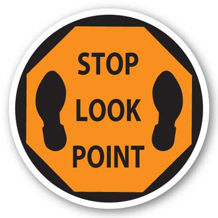 DuraStripe - Circular Safety Signs / Stop Look Point | wsl-warehouse-system