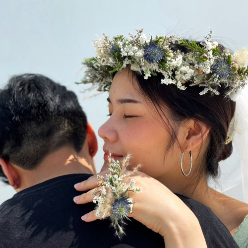 Wedding Proposal Full Set (Flower Crown + Bouquet + Ring) | Moonbow Flower