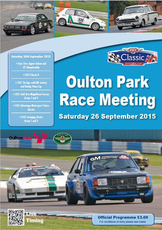 Oulton Park 2015 Race Programme