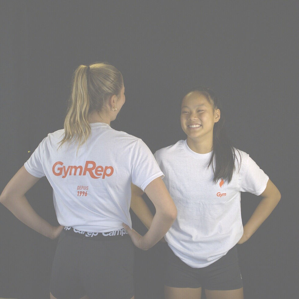 T-Shirt GymRep blanc et logo corail | Les CampsRep