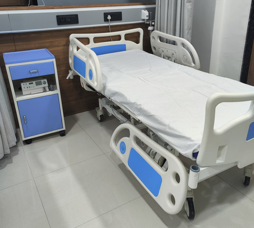 Three Function Electric ICU Bed With ABS Panel And ABS Railing | HONMED