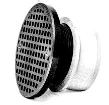 4" Spigot Fit Adjustable Drain with 6" Nickel coverall strainer