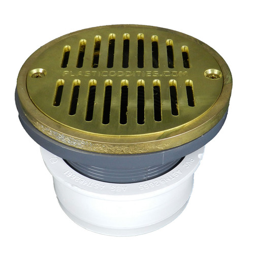 4" Inside Hub Fit Adjustable General Purpose Drain with Round Ring with ...