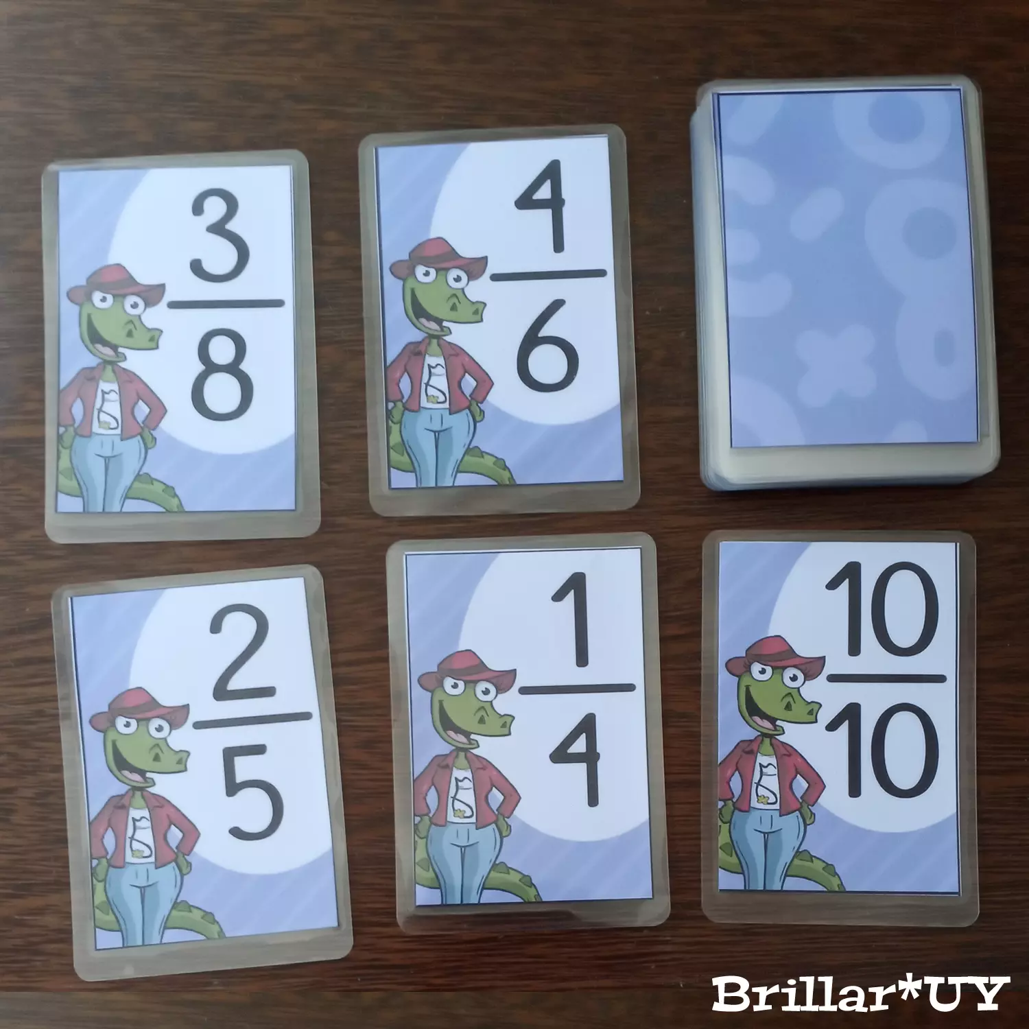 Cartas de fracciones | BrillarUY