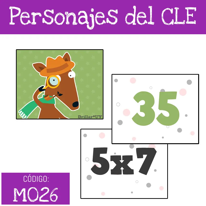 Memory: Tablas de multiplicar (Personajes del CLE) | BrillarUY