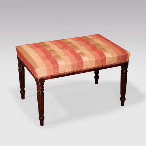 Antique Regency period mahogany rectangular stool at Patrick Sandberg ...