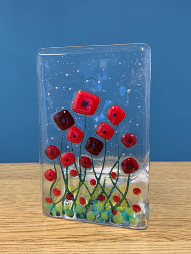 Poppy Tea Light Holder | blacknoir glass