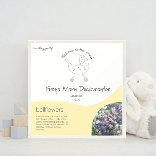 Personalised New Baby Birth Flower Gift Set | Something Pretty