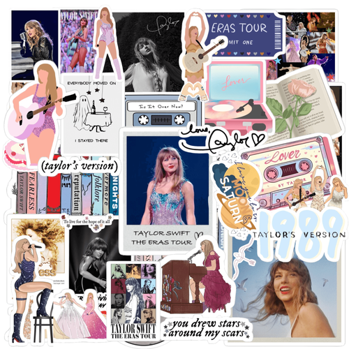 Cute Taylor Swift Stickers | Pack Of 50 | Stickerfever.in