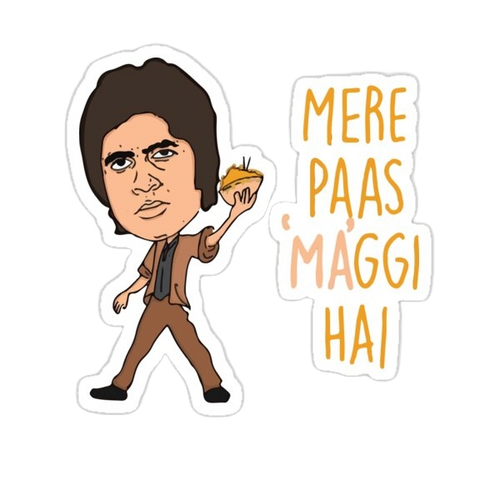 Mere Paas Maggi Hain Sticker | Stickerfever.in