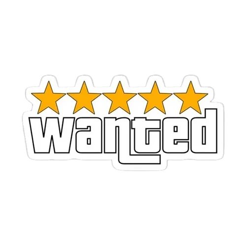 Gta Wanted Level Sticker | Stickerfever.in