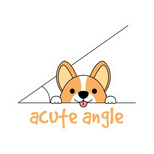 Acute Angle Sticker | Stickerfever.in