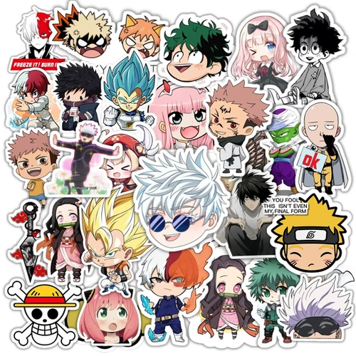 Random Anime Sticker Set | Pack Of 30 | Stickerfever.in