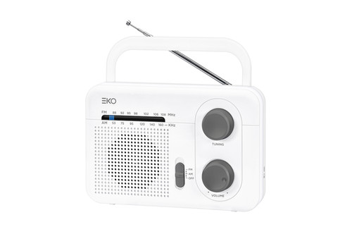 Portable AM/FM Radio - White | EKO