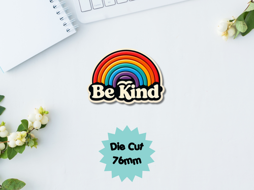 Vinyl sticker, "Be Kind" sticker, decal, Die Cut sticker | Florence Designs
