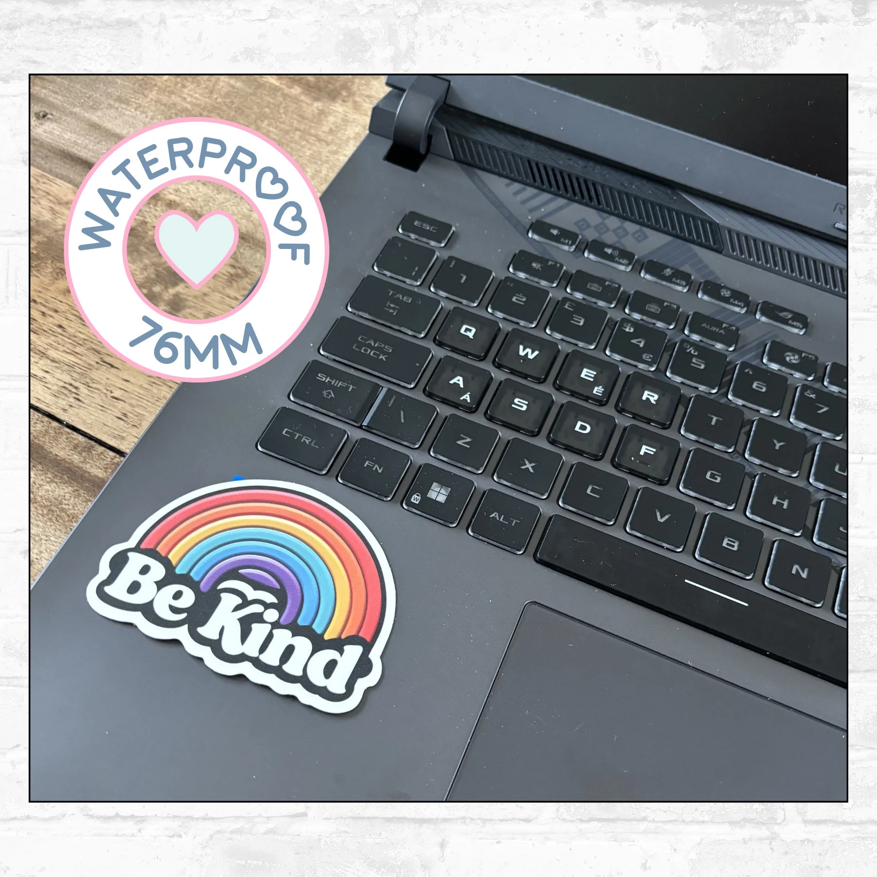 Vinyl sticker, "Be Kind" sticker, decal, Die Cut sticker | Florence Designs