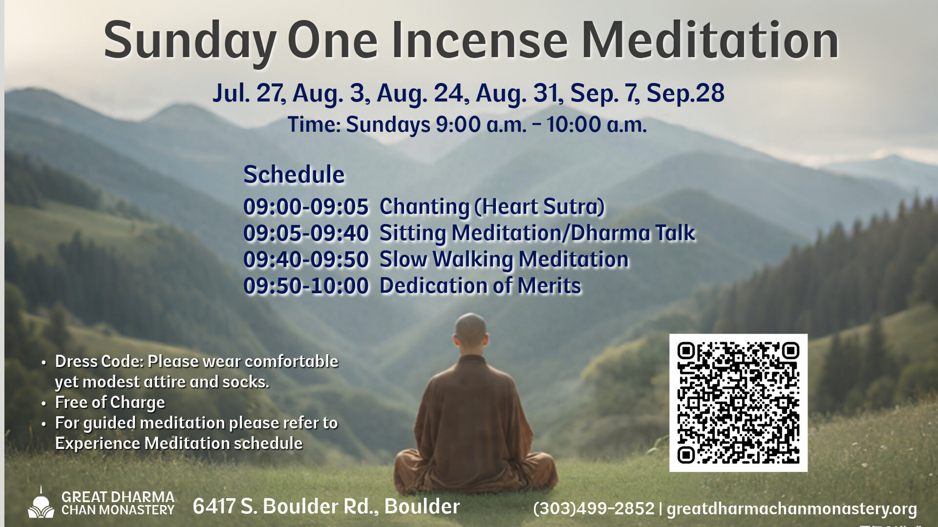 Sunday One Incense Meditation | Great Dharma Chan