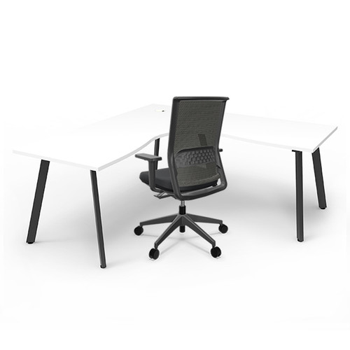 Harlow Pitch Corner Desk | Commercial Images