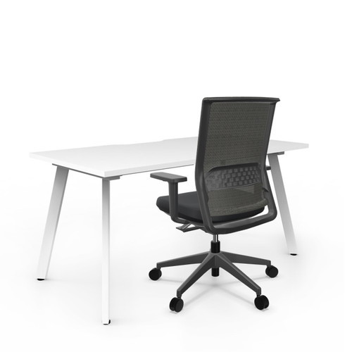 Harlow Pitch Straight Desk | Commercial Images
